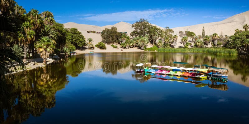 Huacachina Oasis in Ica, Peru Stock Photo - Image of journey, oasis ...