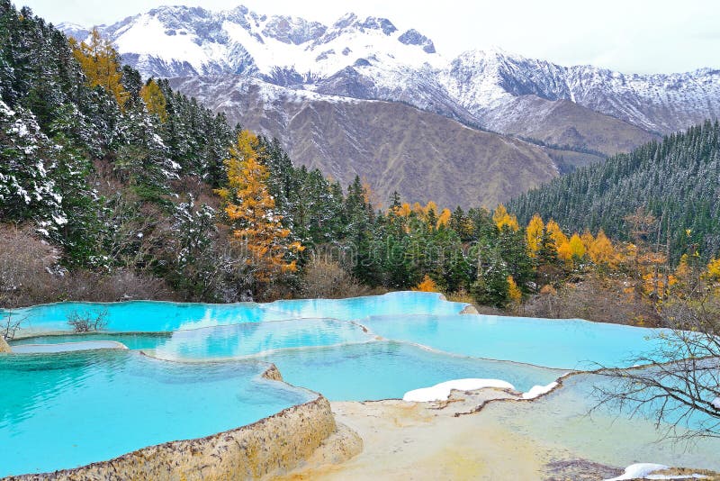 Huanglong, China stock image. Image of highlands, glamorous - 35063677