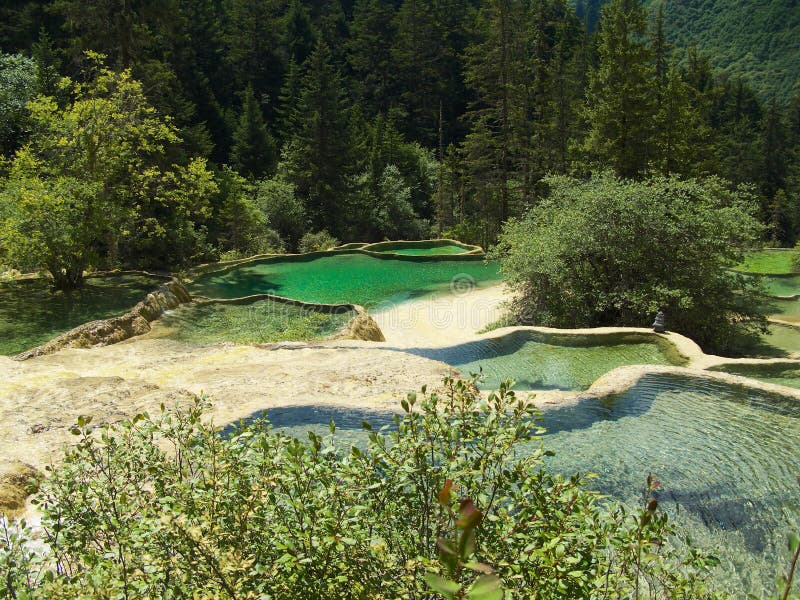 Huanglong Natural Reservation Stock Photo - Image of huanglong, sichuan ...