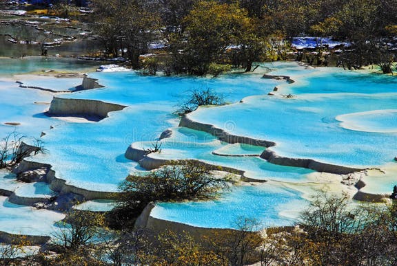 Huanglong , the Yellow Dragon Stock Image - Image of carbonic, dragon ...