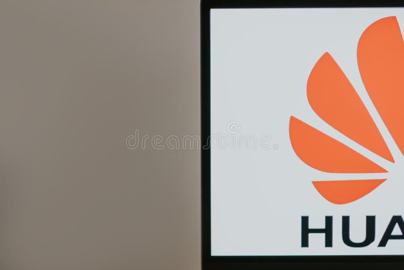Huawei Logo on the Laptop Screen. Editorial Photography - Illustration ...