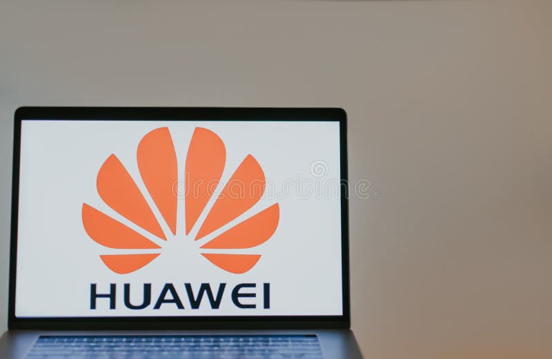 Huawei Logo on the Laptop Screen. Editorial Stock Photo - Image of ...
