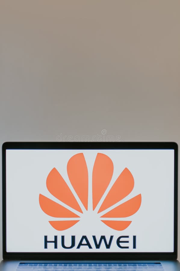 Huawei Logo on the Laptop Screen. Editorial Photo - Illustration of ...