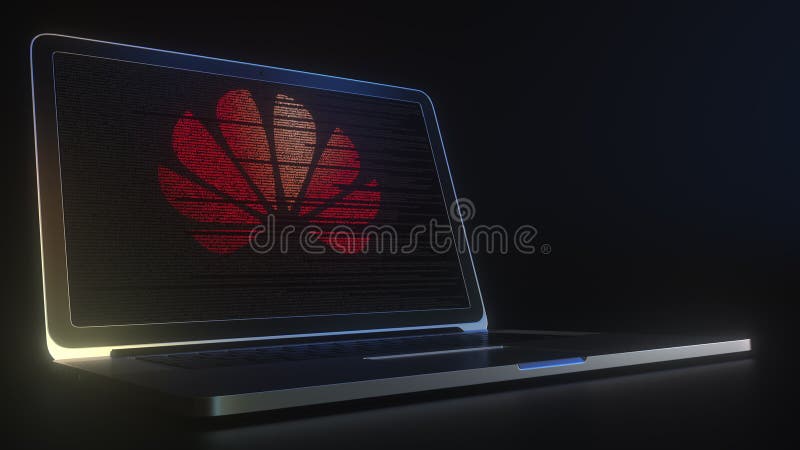 HUAWEI Logo Made with Computer Code on the Laptop Screen. Editorial ...