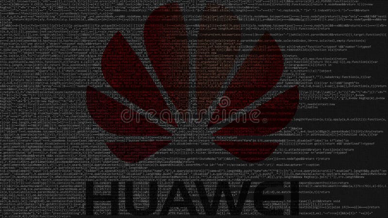 Huawei Logo Made of Source Code on Computer Screen. Editorial 3D Rendering Editorial Stock Photo ...