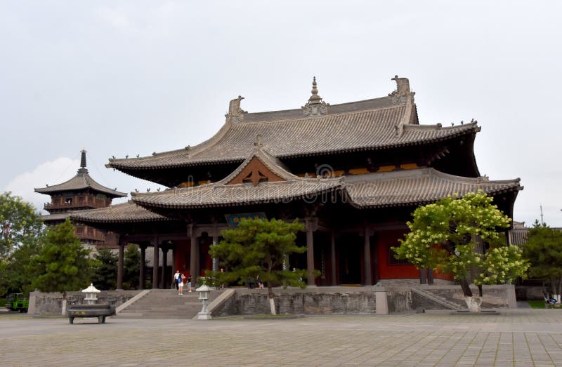Huayan Monastery, Datong, China Stock Image - Image of huayan, tower ...