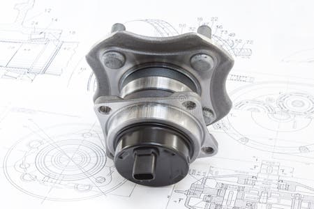 Hub with bearing stock photo. Image of drawings, metal - 92260718