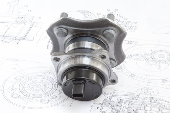 Hub with bearing stock photo. Image of drawings, metal - 92260718