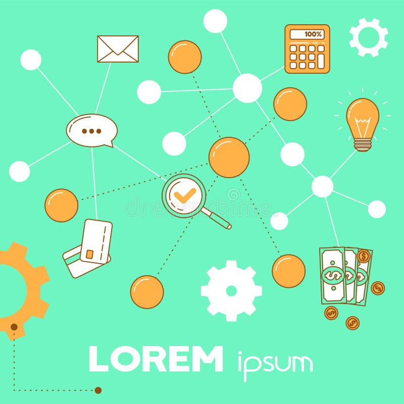 Hub business illustration stock illustration. Illustration of concept ...