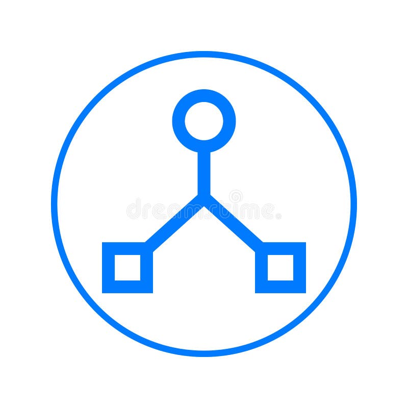 Hub Circular Line Icon. Round Colorful Sign. Flat Style Vector Symbol ...