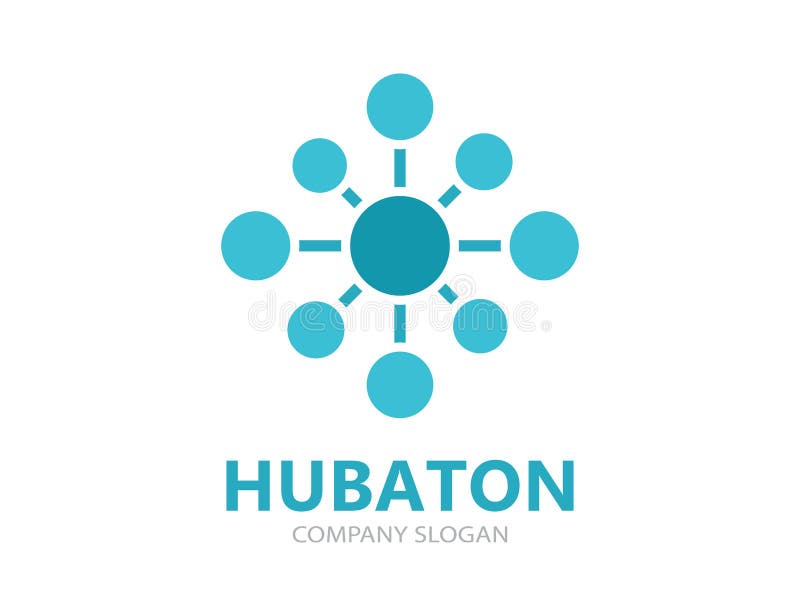 Hub connection logo design stock vector. Illustration of link - 75269485