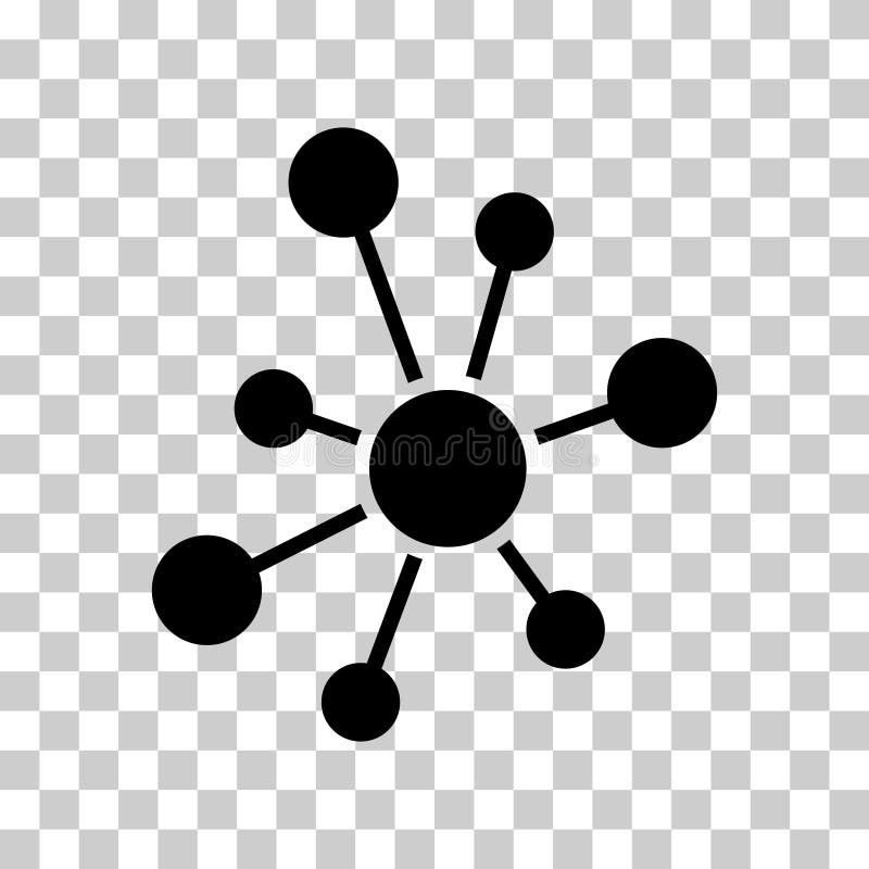 Hub Flat Network Icon, Connect Structure Vector Symbol Isolated ...