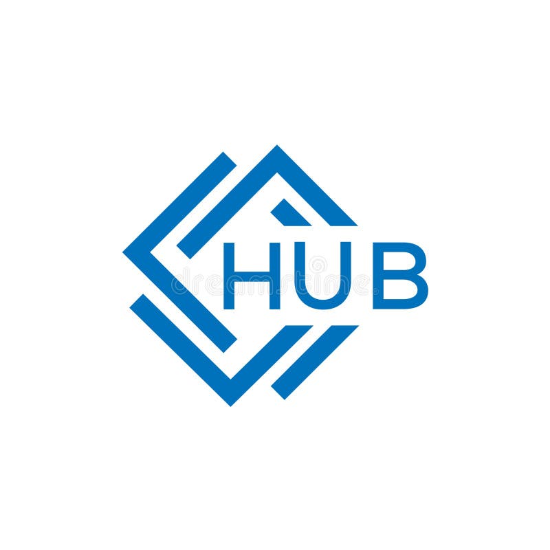 HUB Letter Logo Design on White Background. HUB Creative Circle Letter ...