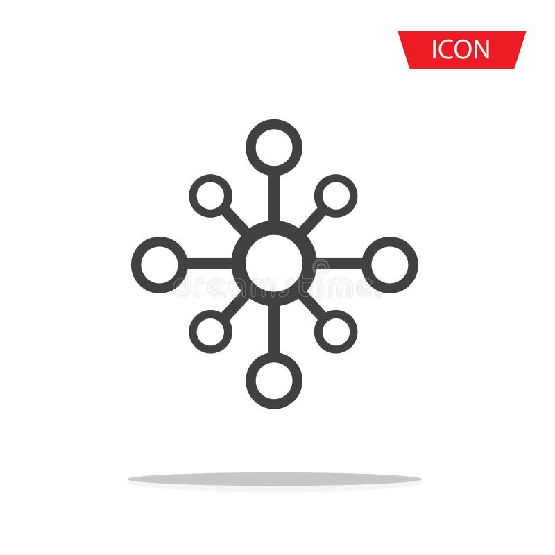 Hub Network Connection Icon Vector Isolated on Background Stock Vector ...