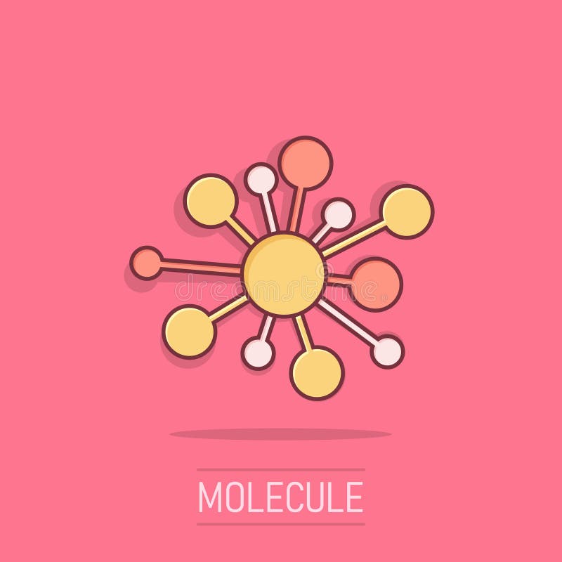 Hub Network Connection Sign Icon in Flat Style. Dna Molecule Vector ...