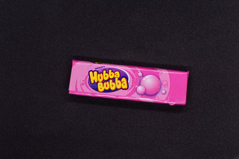 Hubba Bubba gum on black editorial photography. Image of candy - 352832217