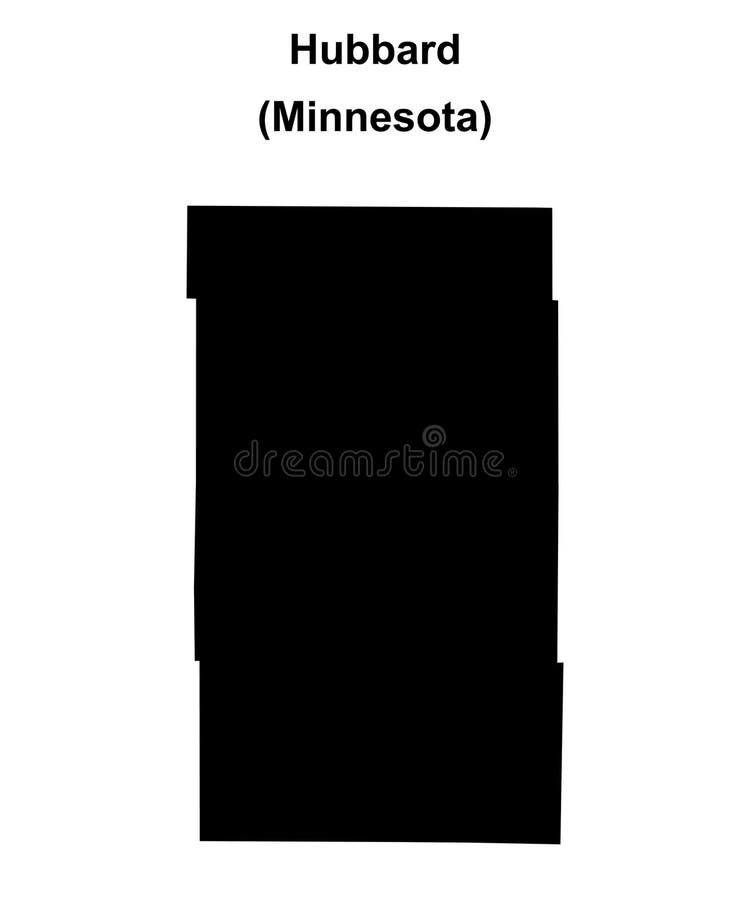 Hubbard outline map stock vector. Illustration of boundaries - 361610569