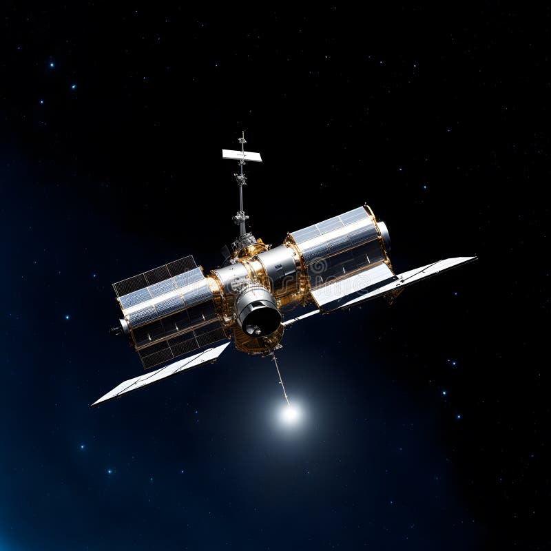 Hubble Space Telescope, Ai-generatet Stock Illustration - Illustration ...