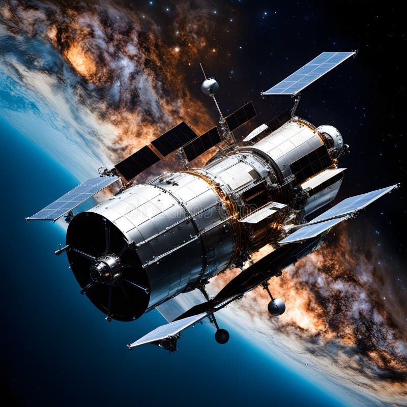 Hubble Space Telescope, Ai-generatet Stock Illustration - Illustration ...
