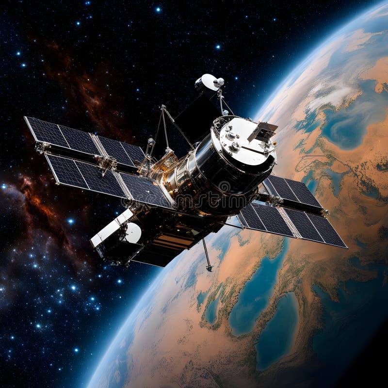 Hubble Space Telescope, Ai-generatet Stock Illustration - Illustration ...