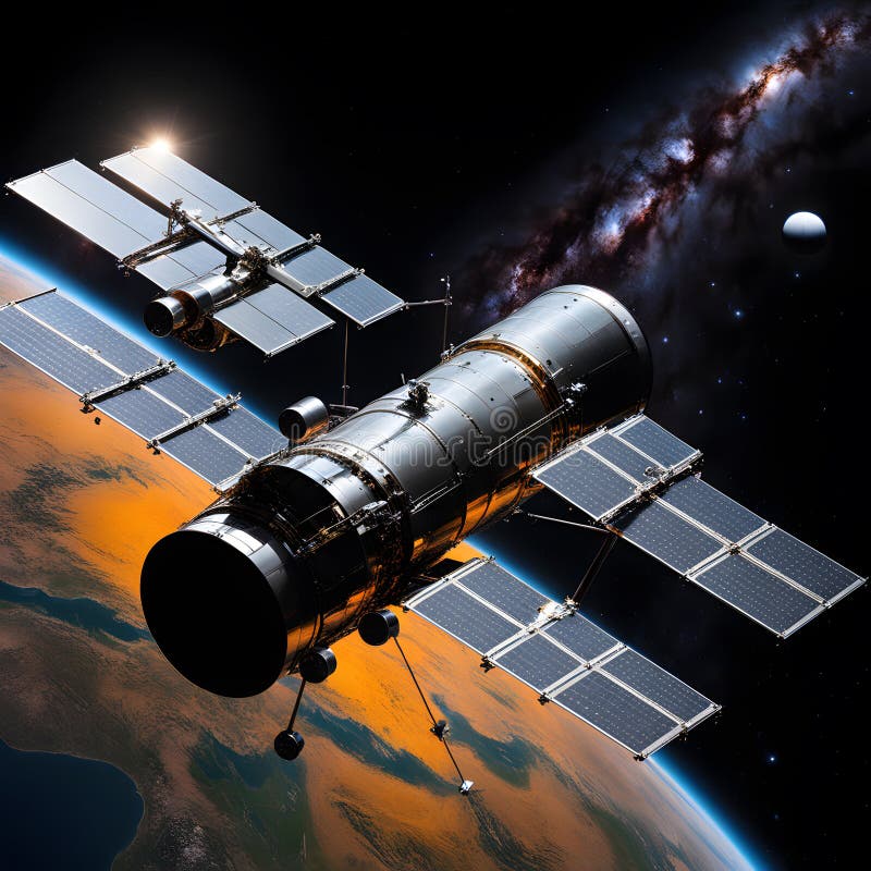 Hubble Space Telescope, Ai-generatet Stock Illustration - Illustration ...
