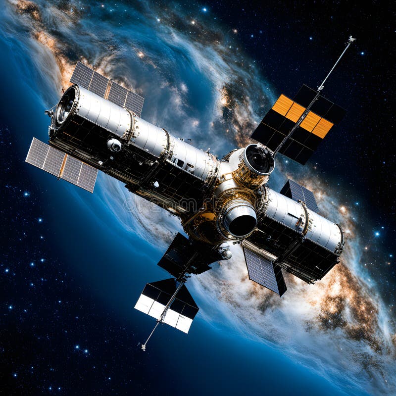 Hubble Space Telescope, Ai-generatet Stock Illustration - Illustration ...