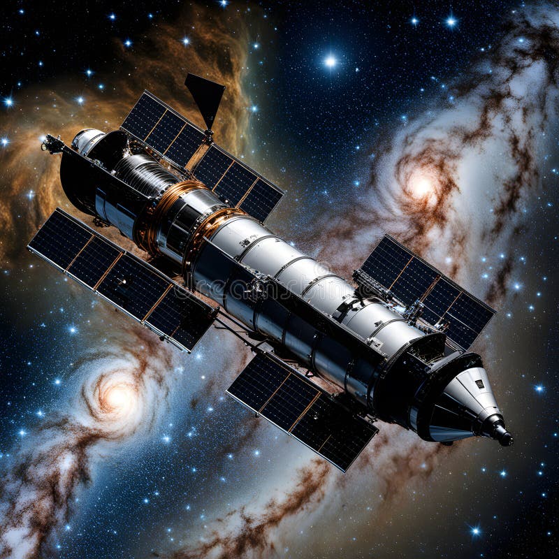 Hubble Space Telescope, Ai-generatet Stock Illustration - Illustration ...