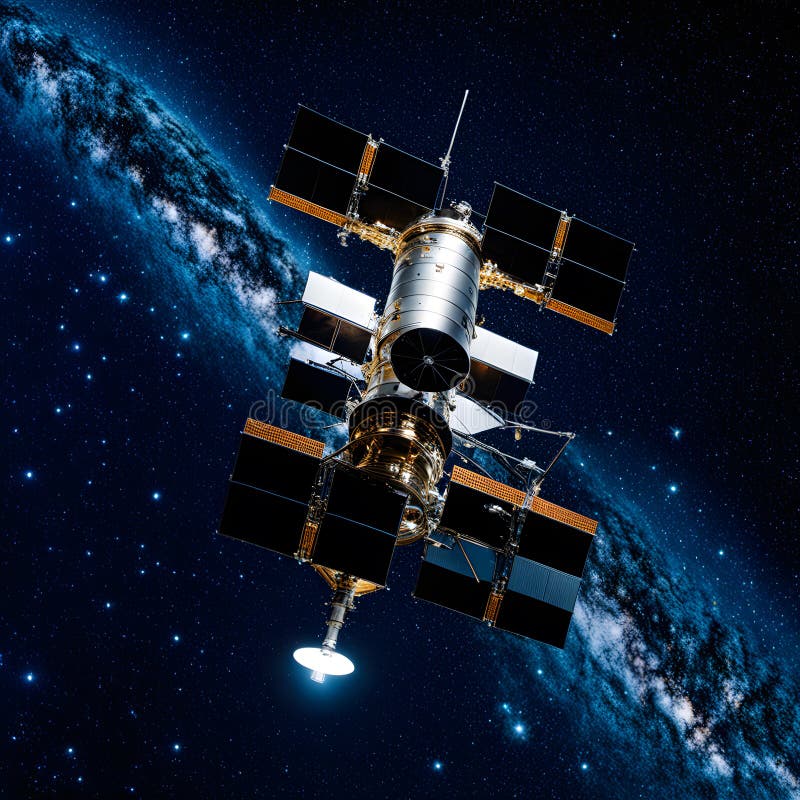 Hubble Space Telescope, Ai-generatet Stock Illustration - Illustration ...