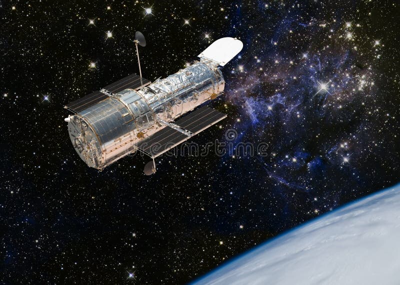 The Hubble Space Telescope in Orbit Stock Photo - Image of cosmos ...