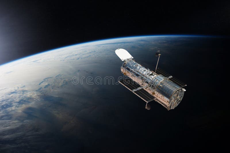 The Hubble Space Telescope in Outer Space. Elements of this Image ...