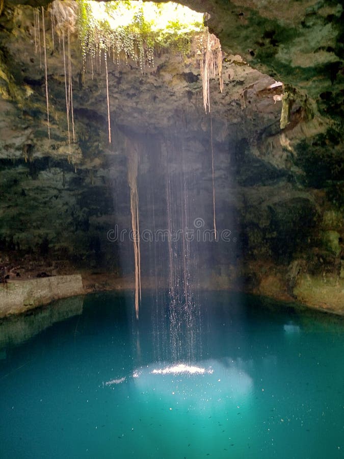 Cave Pool Known As the Hubiku Cenote Stock Photo - Image of cenote ...