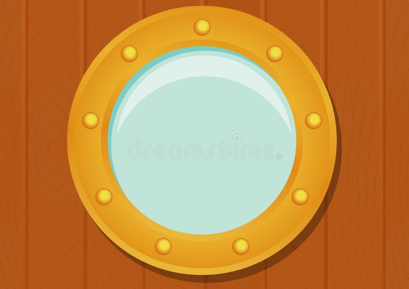 Hublot De Bateau Sur Texture Bois Illustration de Vecteur ...