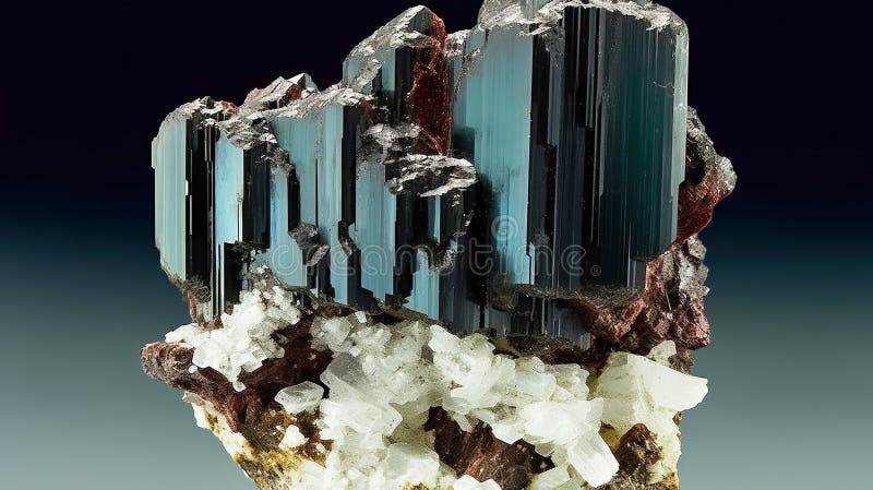 Hubnerite is Rare Precious Natural Geological Stone on Gradient ...