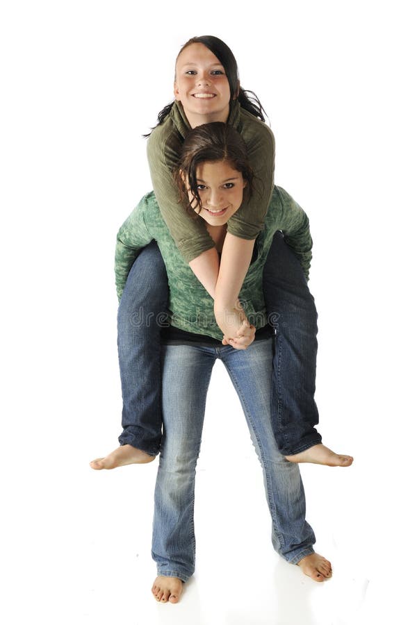 Huckepack Tragen Des Teenagers Stockbild - Bild von teenager, spielen ...