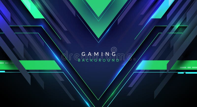 Green Gaming Background in Futurstic Cyber Style Stock Vector ...