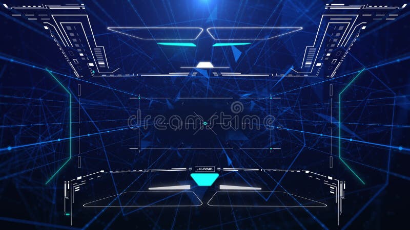 HUD Aerial View Explorer Flying and Tracking Security System Technology ...