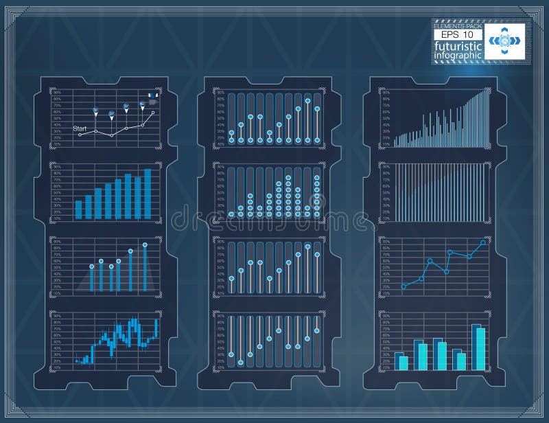 HUD Background. Infographic Elements Graphic Set. Digital Data ...