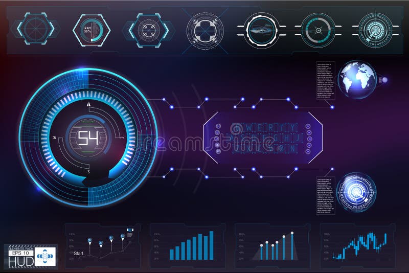 Space Infographic with Solar System Stock Vector - Illustration of ...