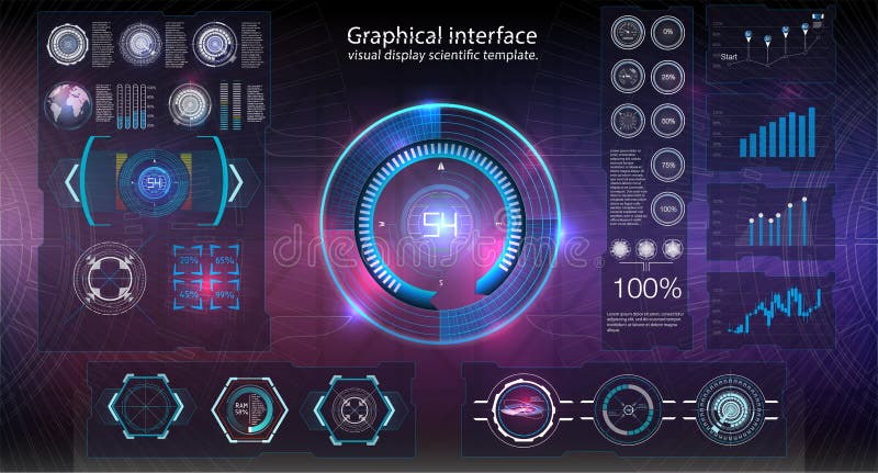 Space Infographic with Solar System Stock Vector - Illustration of ...