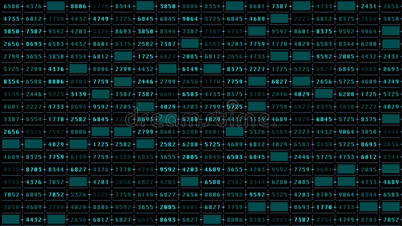 Hud Futuristic Ui Binary Computer Coding Random Screen Number Cyber Technology Digital Concept