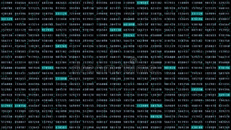 Hud System Futuristic Binary Computer Random Coding Screen Number Cyber Technology Digital