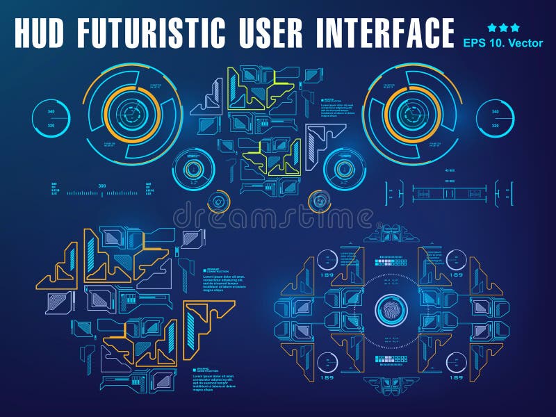 Hud Blue Interface Dashboard, Virtual Reality Interface, Futuristic ...