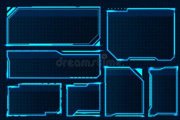 HUD Box. Abstract Game Screen Elements, Futuristic Technology Interface ...