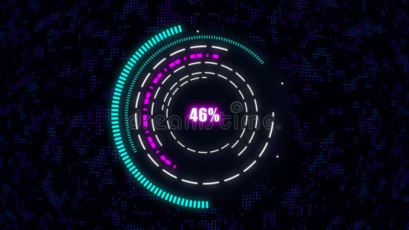 HUD Circle Elements and Numbers with Hi-Tech Backgrounds Stock Video ...