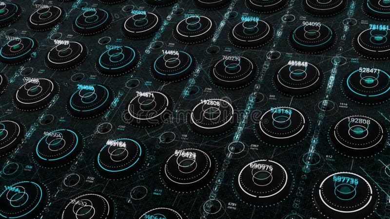 Futuristic Hi-tech Graphic Interface with Digital Code and Data Being Written. Animation Stock ...