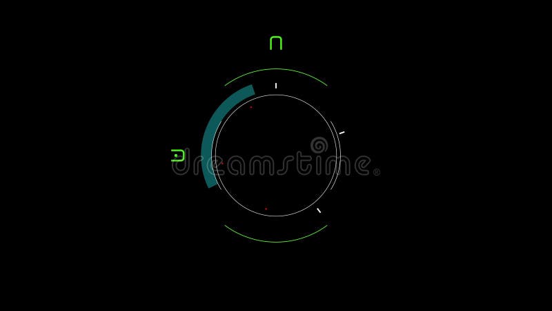 HUD Circle Interfaces, Futuristic Display, Loading Target, Intro. 3D Animation. Stock ...