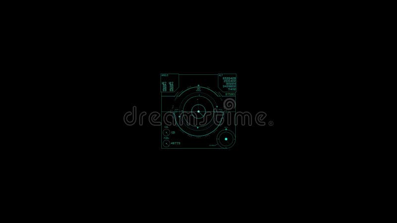 HUD Circle Interfaces. Hi Tech Futuristic Display. Blue Hologram Button ...