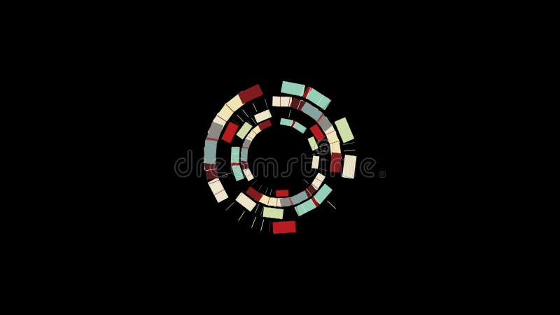 HUD Circle User Interface on Black Background Stock Video - Video of ...