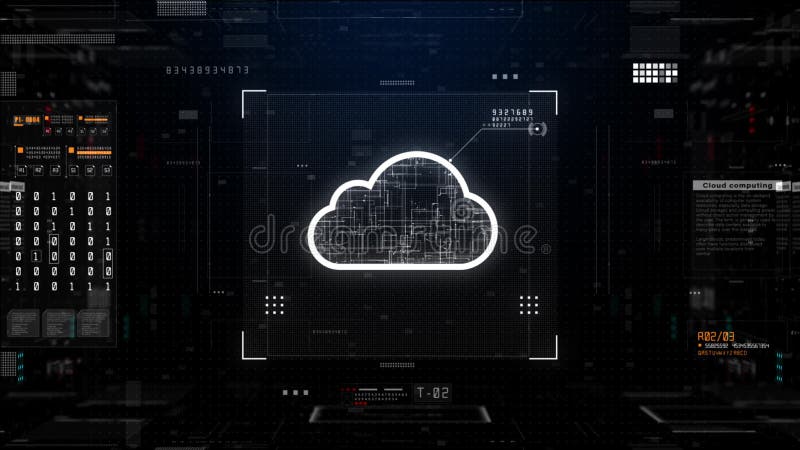 HUD and Cloud Computing Digital Data Network Connection Stock Video - Video of intelligence ...