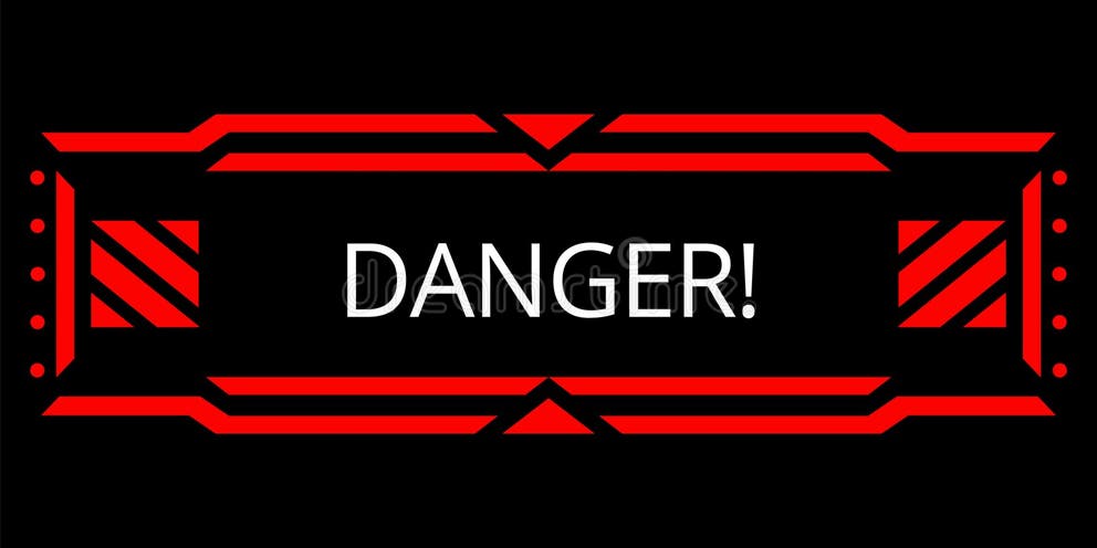 Hud Danger Alert. Attention Vector Red Interface Sign, Warning or ...